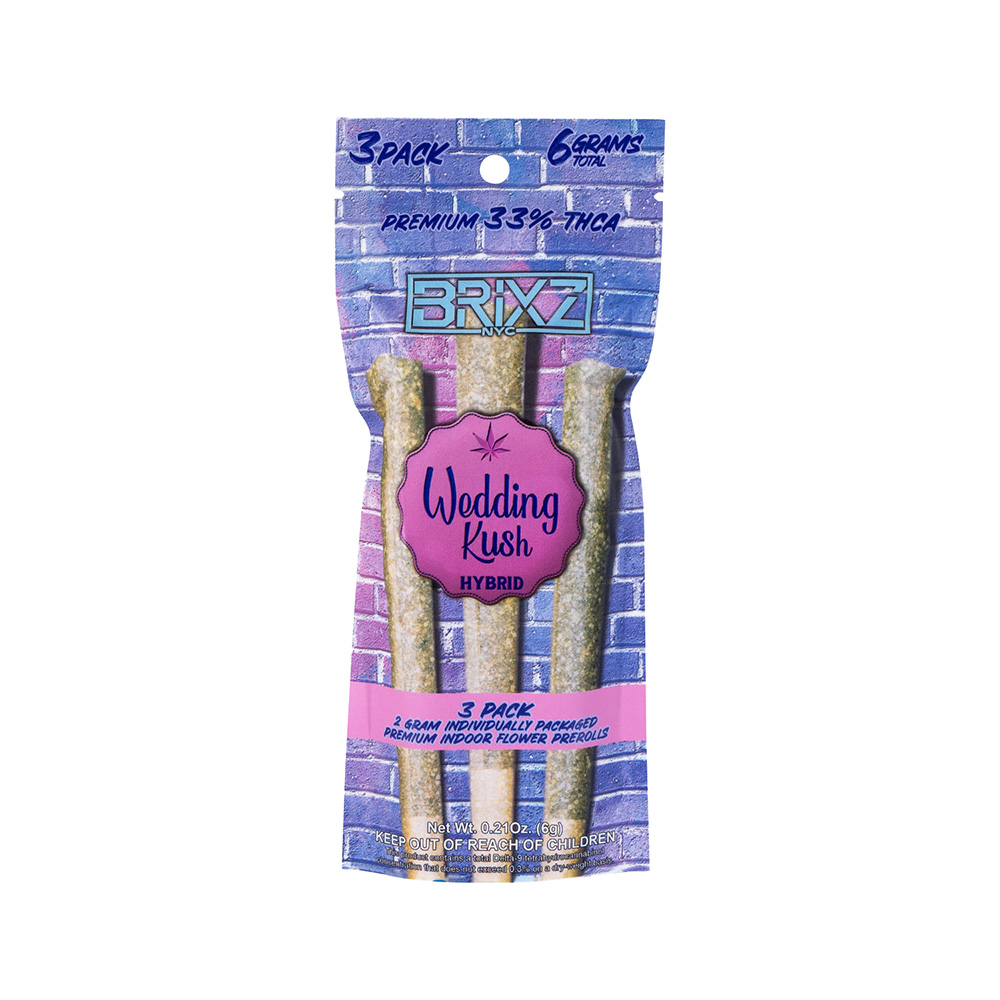 Dazed Brix NYC Premium Indoor THCA 3CT Pre Rolls Display Of 8 (2G)