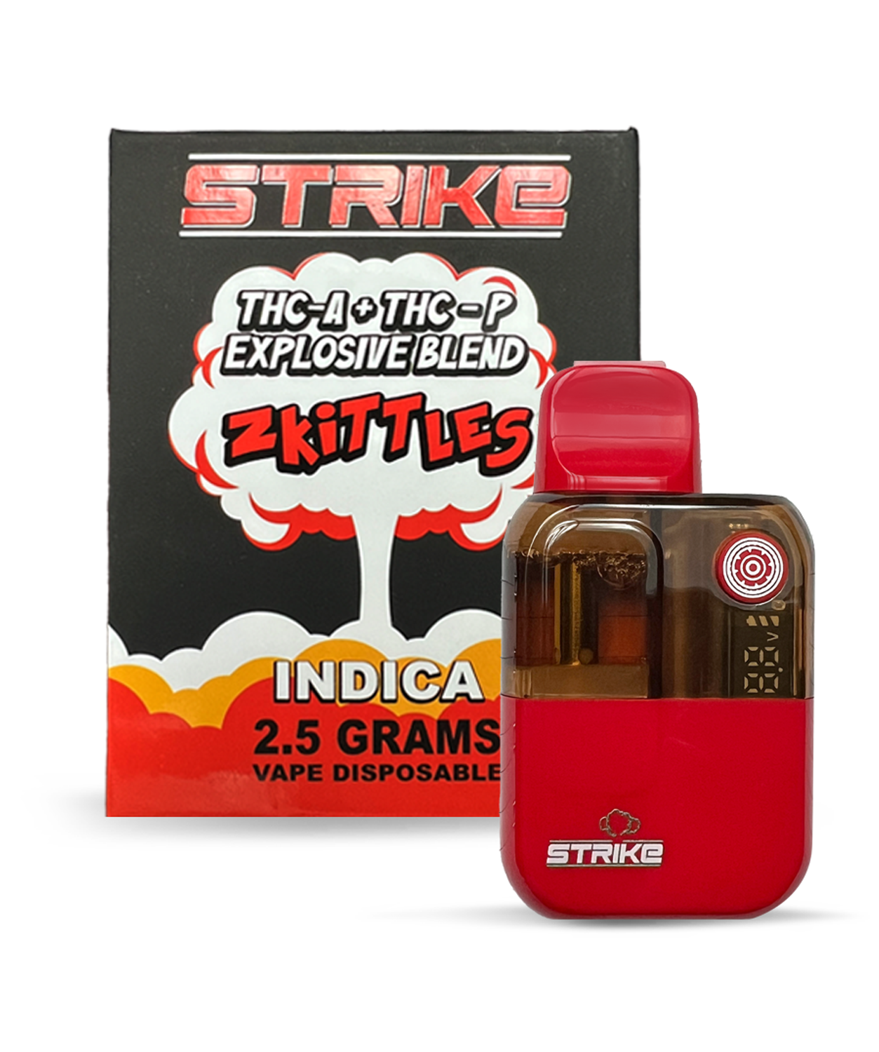 STRIKE THCA+THCP EXPLOSVE BLEND 2.5G DISPOSABLE DISPLAY OF 5