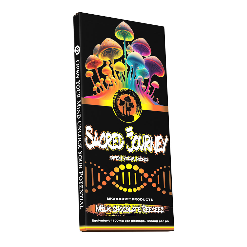 Sacred Journey Premium Mushroom Micro Dose Chocolate Bars Display Of 10 ...